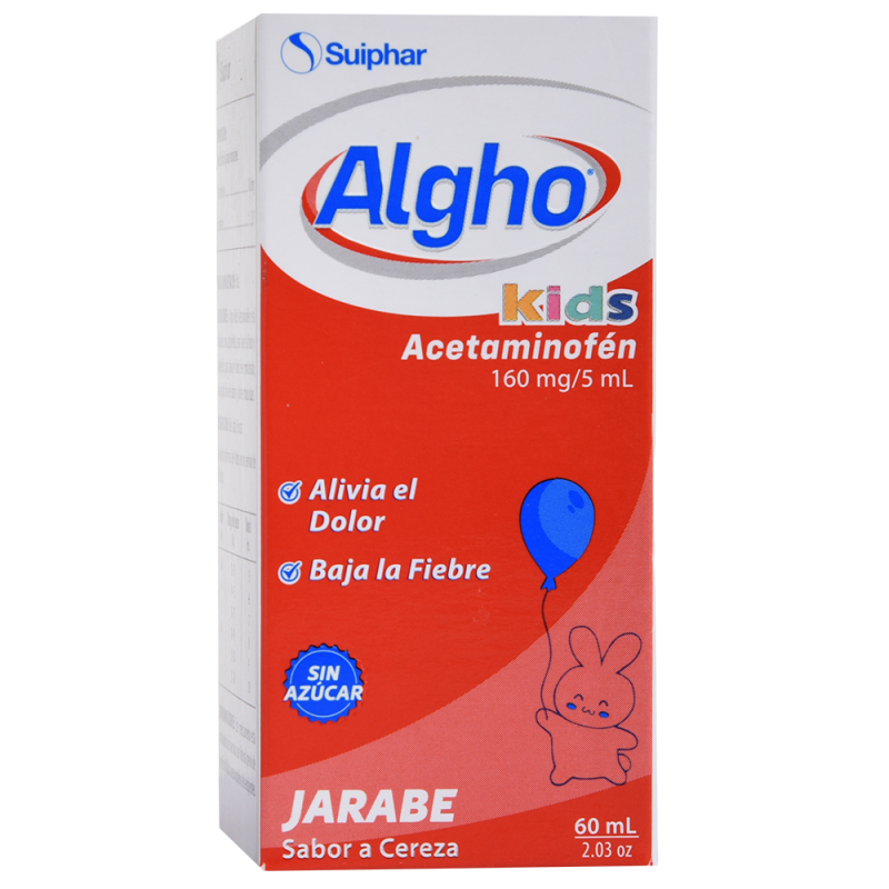 Acetaminofén Kids Algho Jarabe 60 ML - Precio en RD | SupermercadosRD