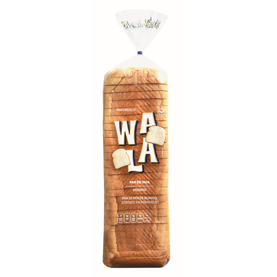 Pan Blanco Wala Viga Med 820 GR - Precio en RD | SupermercadosRD