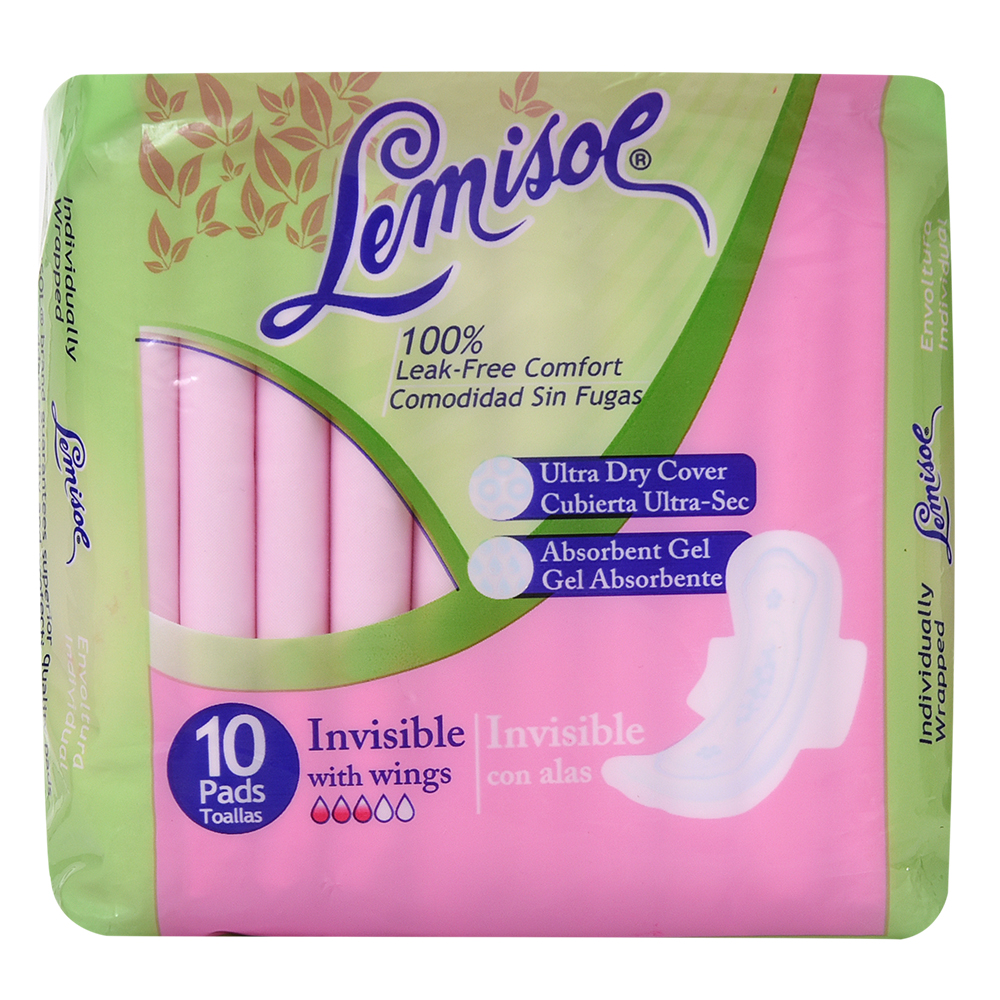 Toallas Lemisol Ultra Seca Invisible 10 UND - Precio en RD ...
